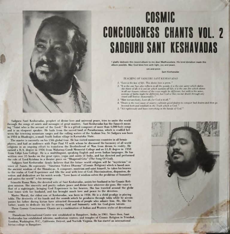 Cosmic Conciousness Chants Vol 2 : Sant Keshavadas – Vinyl World
