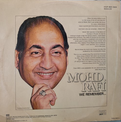 Mohd Rafi – We Remember (2 LP Set) – Vinyl World