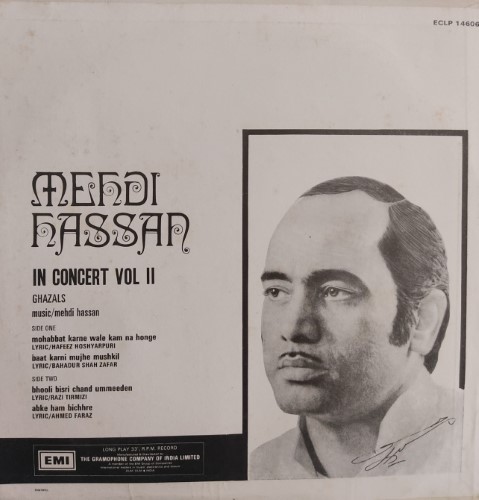 Mehdi Hassan In Concert – Vinyl World