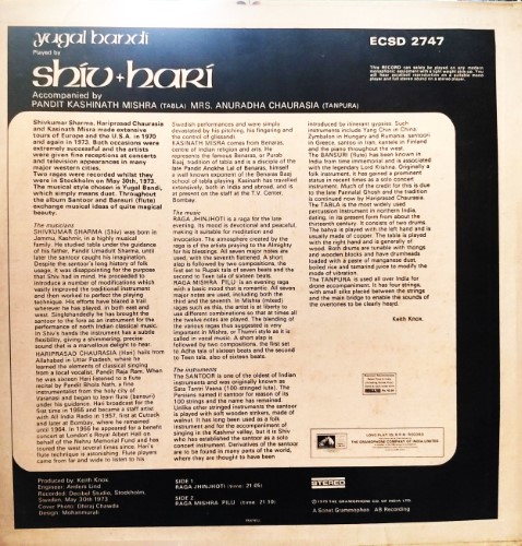 Shiv + Hari : Yugal Bandi – Vinyl World