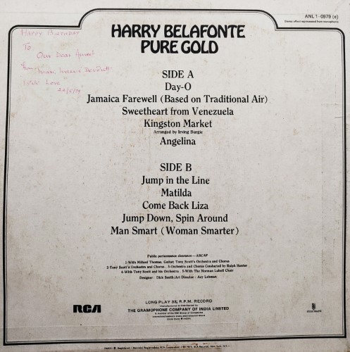 Harry Belafonte – Pure Gold – Vinyl World