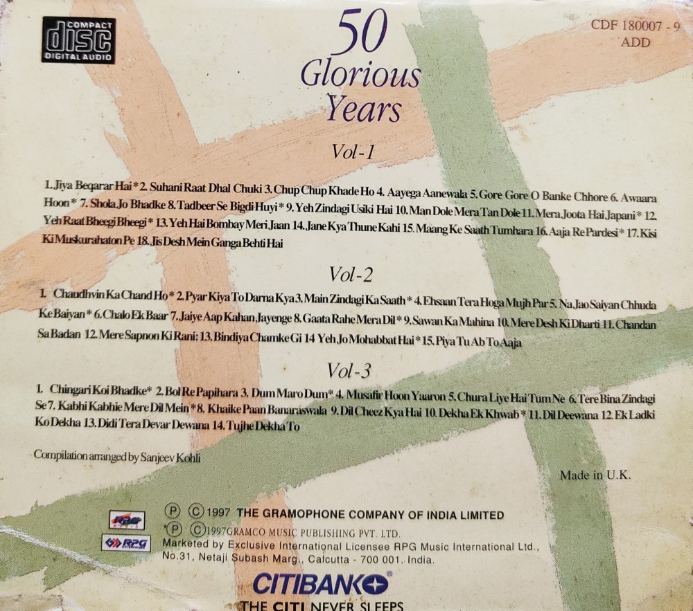 50 Glorious Years Vol.1, 2, 3 (Set of 3 CDs Made in UK) – Vinyl World