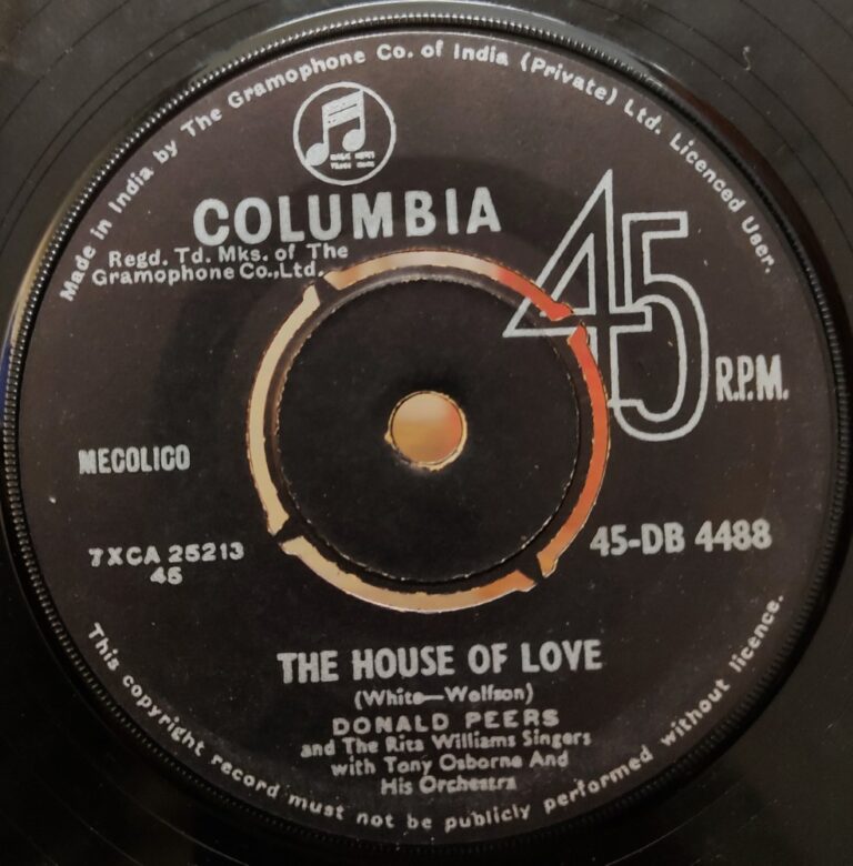 Donald Peers : The House of Love/Papa Loves Mama – Vinyl World